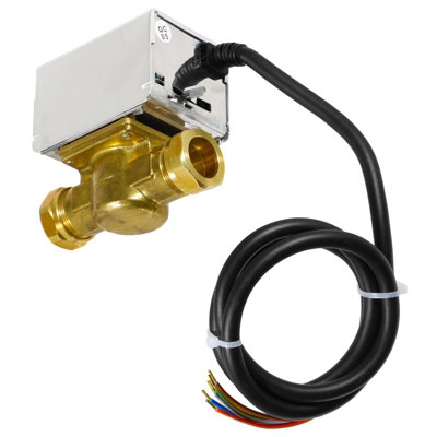 Tower 22mm Motorised 2 Port Inline Zone Valve for Central Heating ...