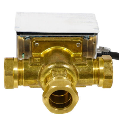 Tower 22mm Motorised 3 Port Mid Position 5 Wire Valve for Central ...