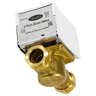 Tower 28mm 2 Port Motorised Zone Valve Central Heating / Boiler System ...