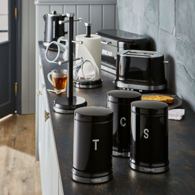 Tower Belle Set of 3 Canisters Noir