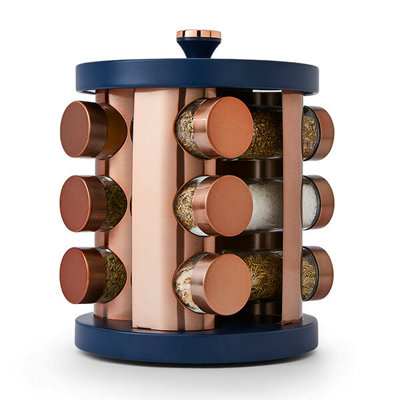 Tower Cavaletto 12 Jar Spice Rack Midnight Blue