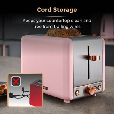 Tower Cavaletto Toaster 2 Slice Pink
