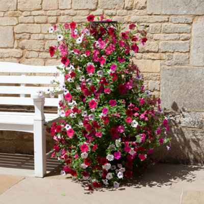Tower Pot Flower Planter with Trellis Frame for Climbing Plants