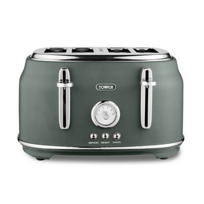 Tower Renaissance Toaster 4 Slice Forest Green