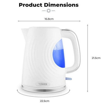 Tower Sonar White Kitchen Appliance Set: Kettle, Toaster & Microwave