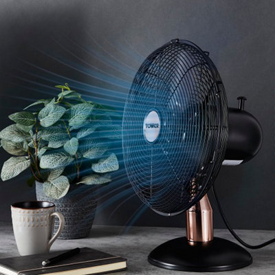 Tower T611000B Cavaletto 12 Metal Desk Fan