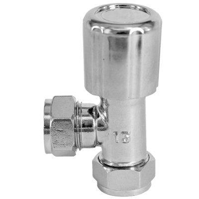Tower Thermostatic Radiator Valve Angled TRV Rad Lockshield Chrome ...