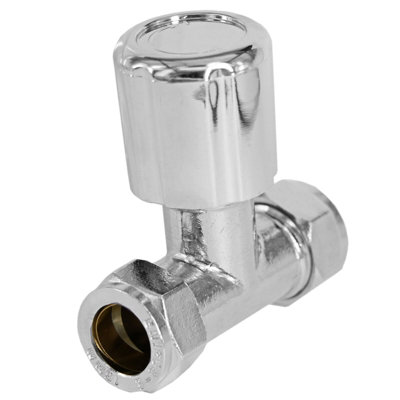 Tower Thermostatic Radiator Valve Straight TRV Rad Lockshield Chrome ...