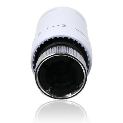Tower TRV Thermostatic Radiator Valve White Angled Lockshield 10-15mm ...