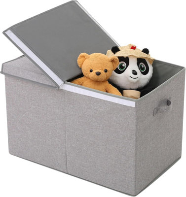 Shop Toy Box Chest with Lid, Collapsible Sturdy Foldable Toy Storage ...