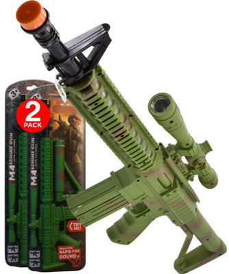 Toy Gun Military Style Rifle with Scope and Sound