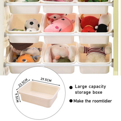 Toy Storage Organizer with 9 Bins and Shelf