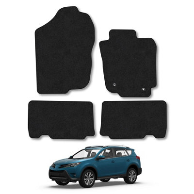 Toyota Rav4 (2013-2019) Car Mats Black Carpet Tailored Fit Easy Clean ...