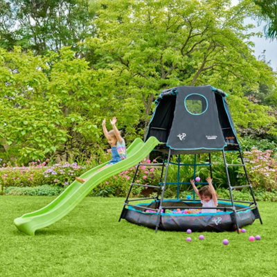 TP Explorer Metal Climbing Frame Set and Ripple Slide Black Edition