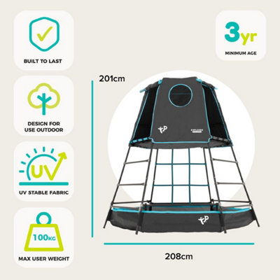 TP Explorer Metal Climbing Frame Set and Ripple Slide Black Edition