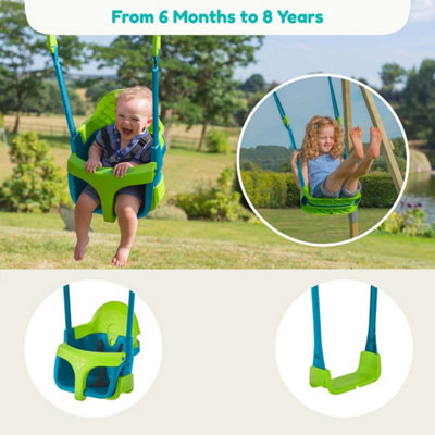 TP Small to Tall 2 in 1 Metal Swing Set with Quadpod