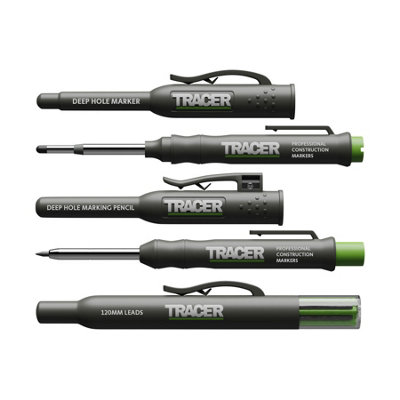 Tracer AMK3 Deep Hole Construction Pencil and Permanent Marker Pen and ...