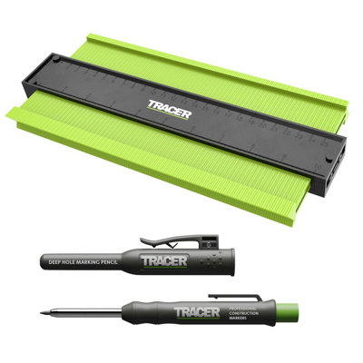 TRACER Profile Gauge 250mm 10 Inch TRACER Deep Hole Construction Pencil