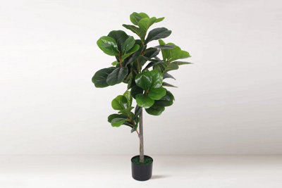 Tradala 4ft Lush Artificial Fiddle Fig Tree 120cm / 4ft Tall with Real ...