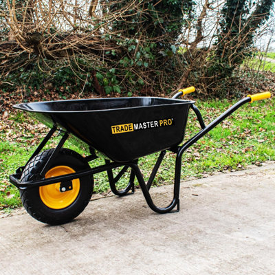 Trade Master Pro Wheelbarrow - 120L - Powder Coated Steel - Heavy Duty ...