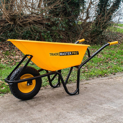 Trade Master Pro Wheelbarrow - 120L - Toughened Plastic - Heavy Duty ...