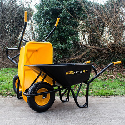 Trade Master Pro Wheelbarrow - 120L - Toughened Plastic - Heavy Duty ...