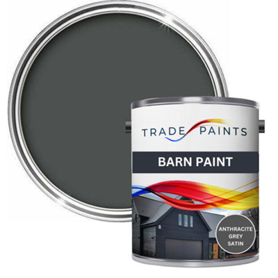Trade Paints Barn Paint Satin Anthracite Grey 5L
