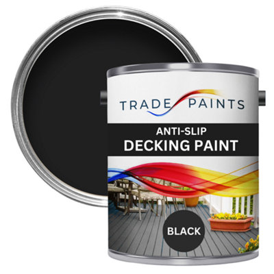 Trade Paints Decking Paint - Anti Slip - Black - 5L