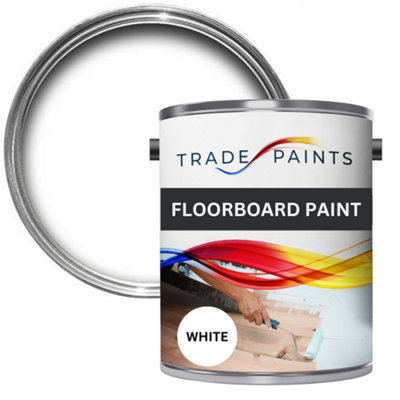 TRADE PAINTS FLOORBOARD PAINT WHITE 1L