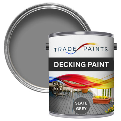 Trade Paints Smooth Decking Paint - Battleship Slate Grey - 5L