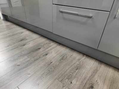 Tradeline Kitchen Plinth Dust Grey Gloss Finish 2.7mtr Long 150mm Wide ...