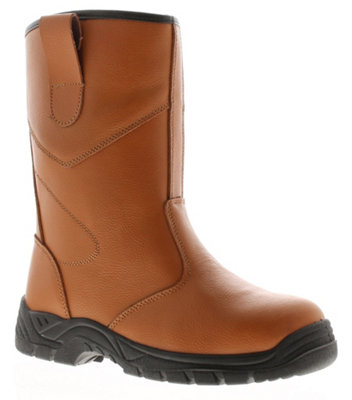 Tradesafe Mens Safety Boots Riggers Slip On tan | £34 at B&Q