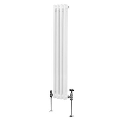 Traditional 2 Column Radiator - 1500 x 202 mm - White | DIY at B&Q