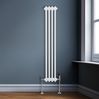Traditional 2 Column Radiator - 1500 x 202 mm - White | DIY at B&Q