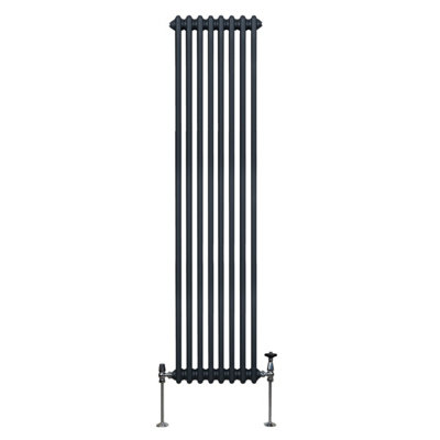 Traditional 2 Column Radiator - 1800 x 382 mm - Anthracite
