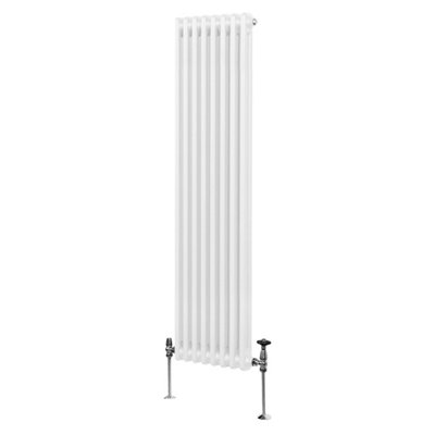 Traditional 2 Column Radiator - 1800 x 382 mm - White | DIY at B&Q
