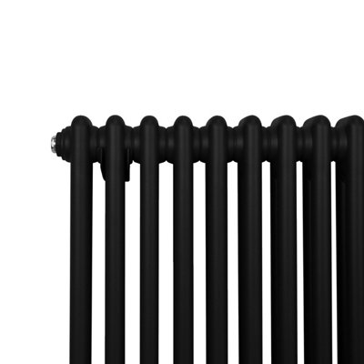 Traditional 2 Column Radiator - 300 x 1012 mm - Black
