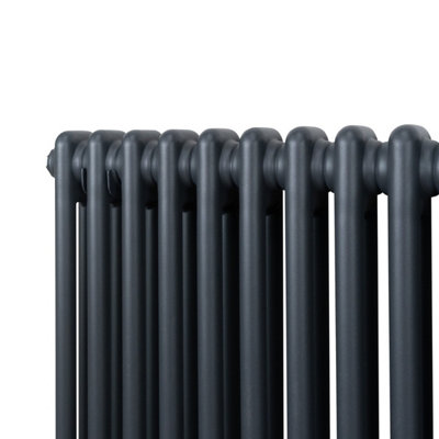 Traditional 2 Column Radiator - 600 x 1012 mm - Anthracite