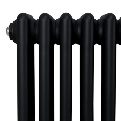 Traditional 3 Column Radiator - 1500 x 202 mm - Black | DIY at B&Q