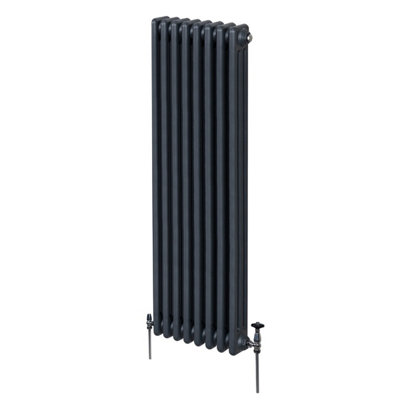 Traditional 3 Column Radiator - 1800 x 382 mm - Anthracite | DIY at B&Q