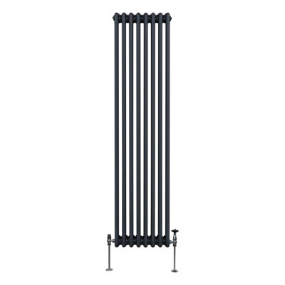 Traditional 3 Column Radiator - 1800 x 382 mm - Anthracite