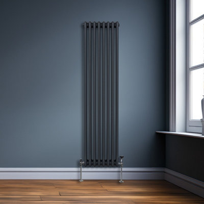 Traditional 3 Column Radiator - 1800 x 382 mm - Anthracite