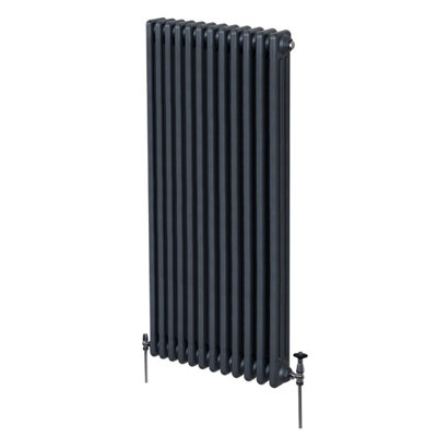 Traditional 3 Column Radiator - 1800 x 562 mm - Anthracite | DIY at B&Q