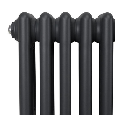 Traditional 3 Column Radiator - 1800 x 562 mm - Anthracite | DIY at B&Q