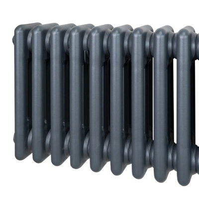 Traditional 3 Column Radiator - 300 x 1012 mm - Anthracite