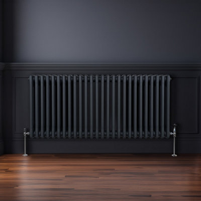Traditional 3 Column Radiator - 600 x 1192 mm - Anthracite