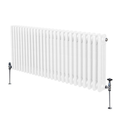 Traditional 3 Column Radiator - 600 x 1192 mm - White | DIY at B&Q
