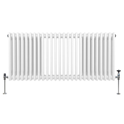 Traditional 3 Column Radiator - 600 x 1192 mm - White | DIY at B&Q