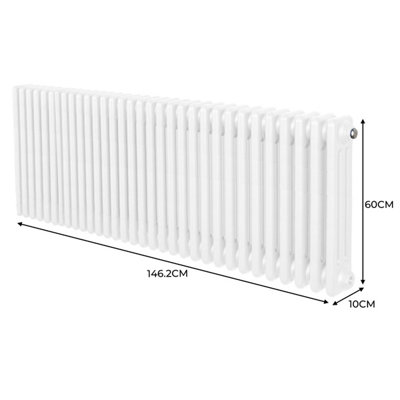 Traditional 3 Column Radiator - 600 x 1462 mm - White