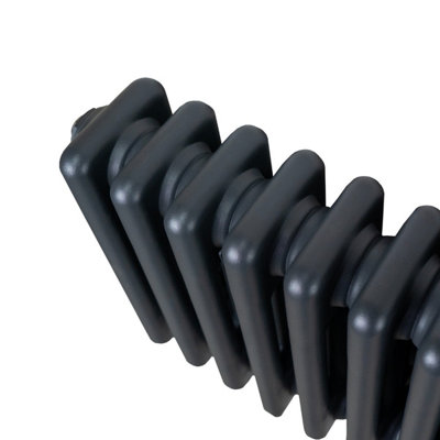 Traditional 3 Column Radiator - 600 x 832 mm - Anthracite